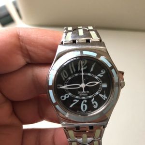 Swatch | Accessories | Swatch Green Blue Ladies Metal Watch | Poshmark